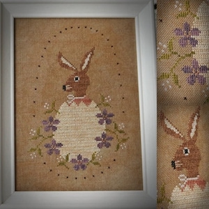 Cross Stitch Pattern Winter Hare in the Rosehips Instant PDF Download ...