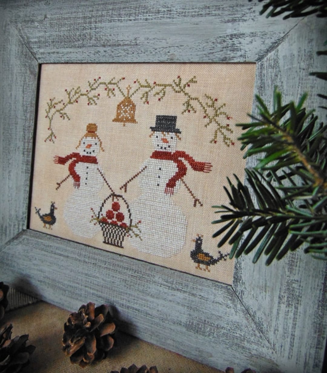 Snow Folks / Primitive Cross Stitch Pattern / PDF - Etsy