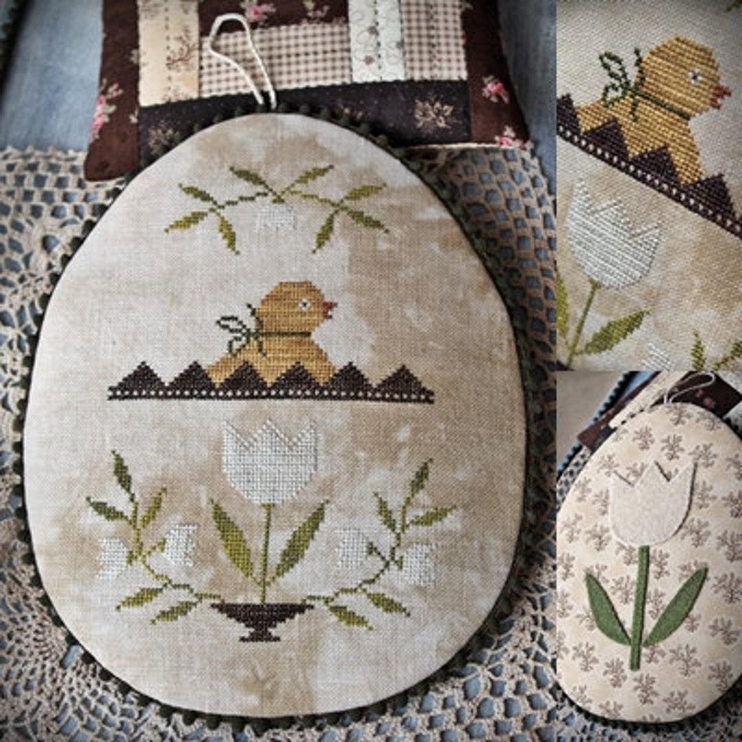 Easter Egg / Primitive Cross Stitch Pattern / PDF - Etsy