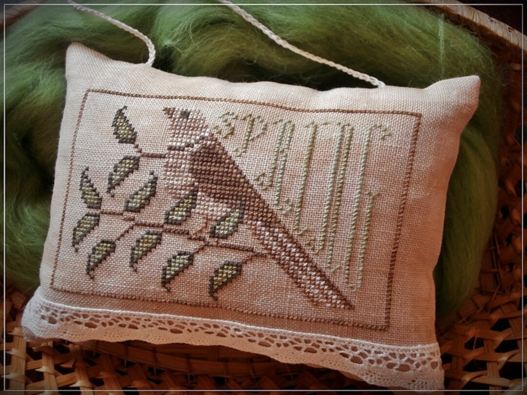 Spring / Primitive Cross Stitch Pattern - Etsy