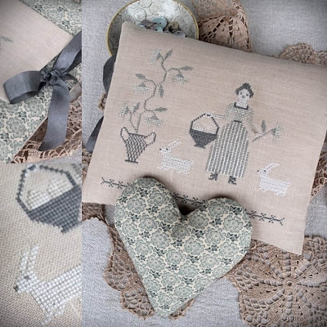 Blue Spring / Primitive Cross Stitch Pattern / PDF - Etsy