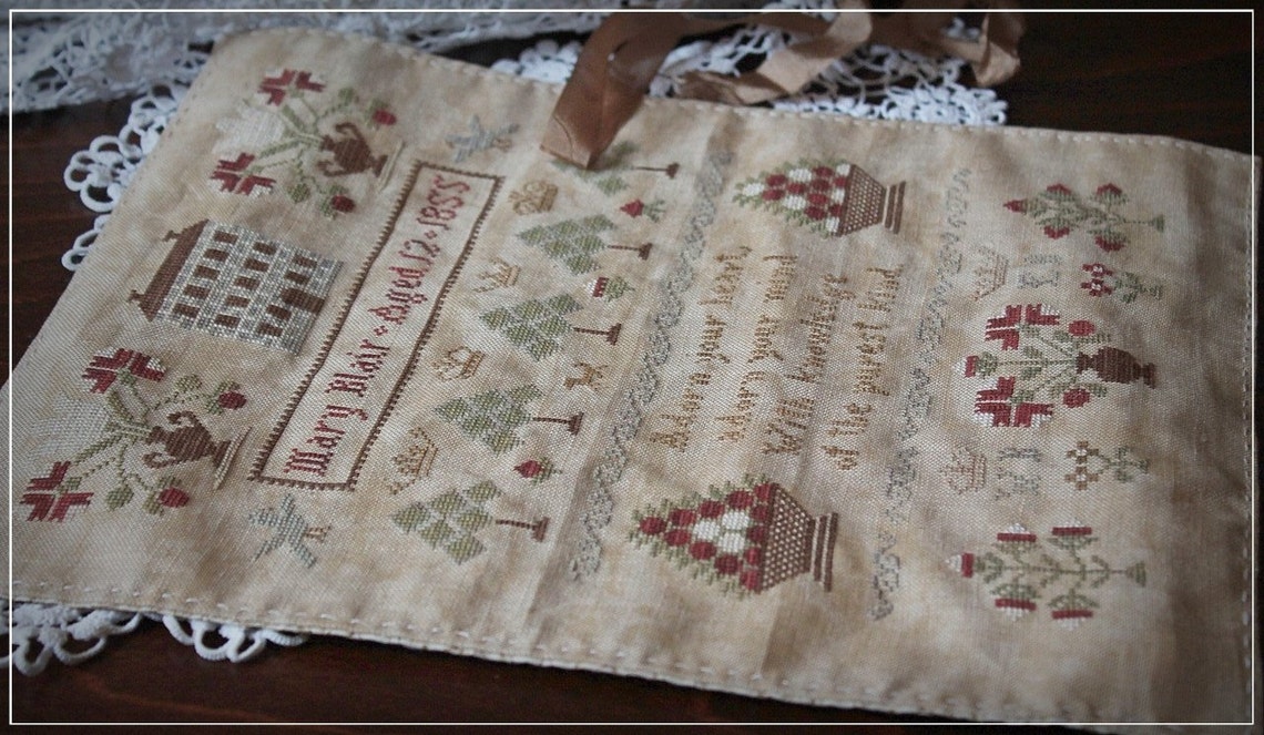 Mary Blair Sampler / Cross Stitch Sampler Pattern / Original Design by ...