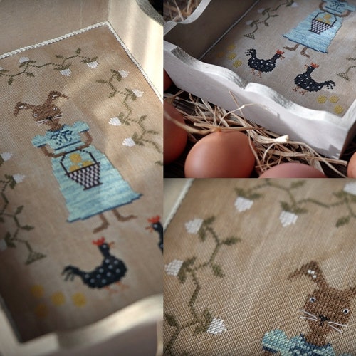 Easter Greetings / Primitive Cross Stitch Pattern / PDF | Etsy