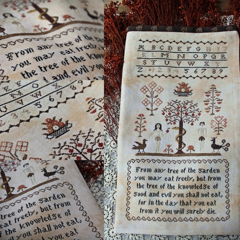 Adam and Eve Sampler - Etsy