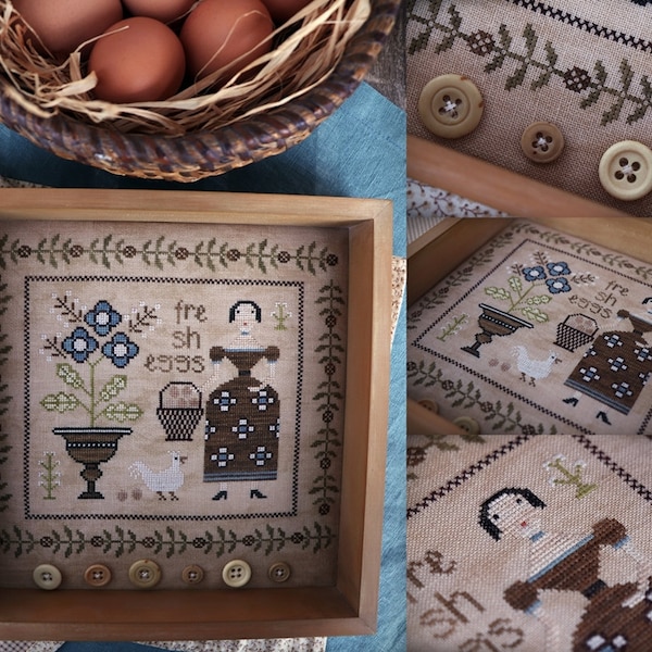 Primitive Cross Stitch - Etsy