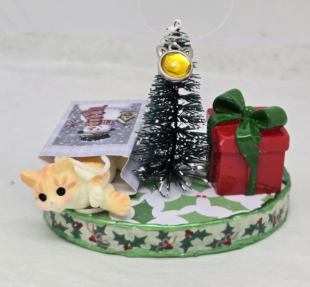 Orange Tabby Cat Christmas Ornament - Etsy