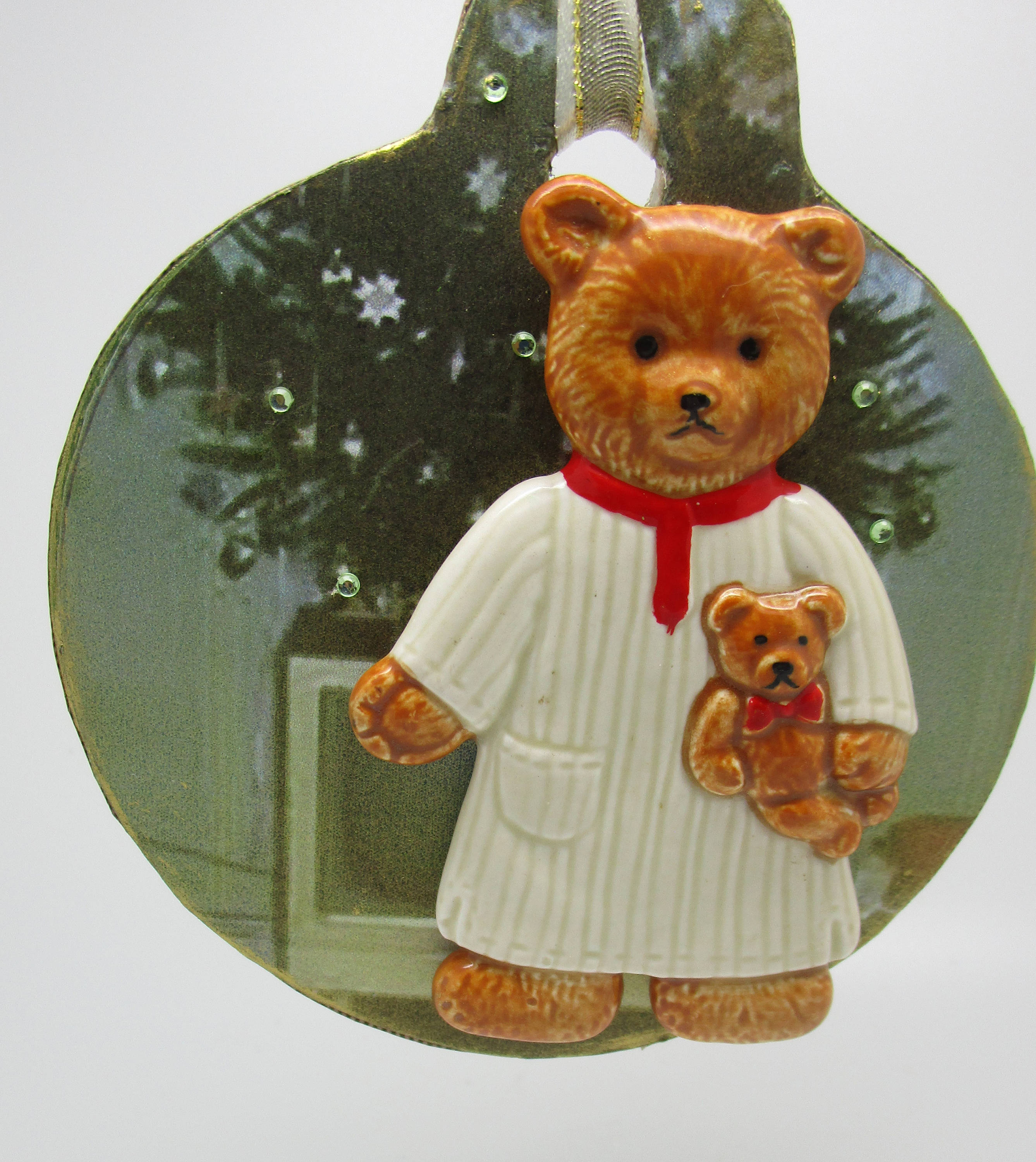 Teddy Bear Ornament; Child's Ornament; Bear Ornament; Christmas Ornament