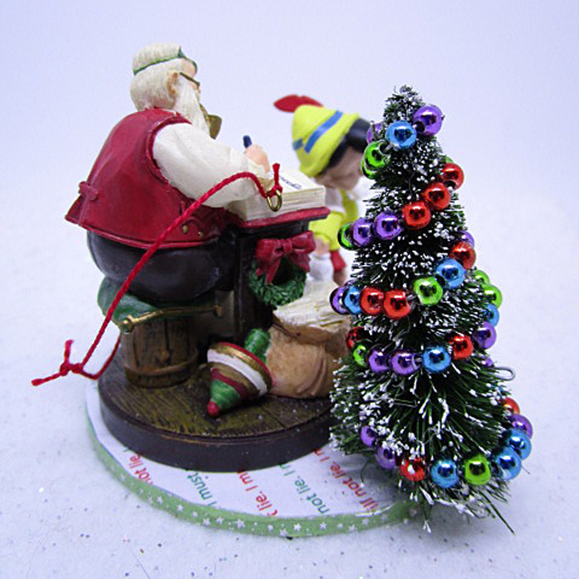 Pinocchio Ornament; Pinocchio and Santa Ornament