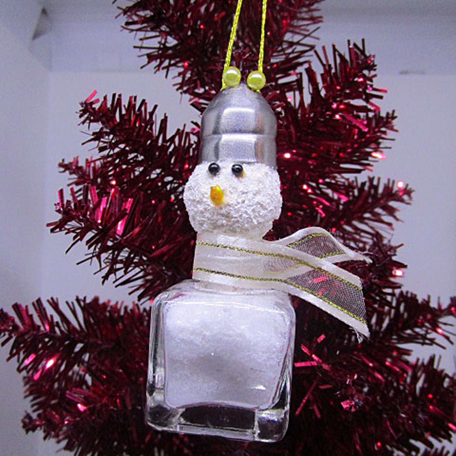 Salt Shaker Snowman Ornament; Snowman Ornament