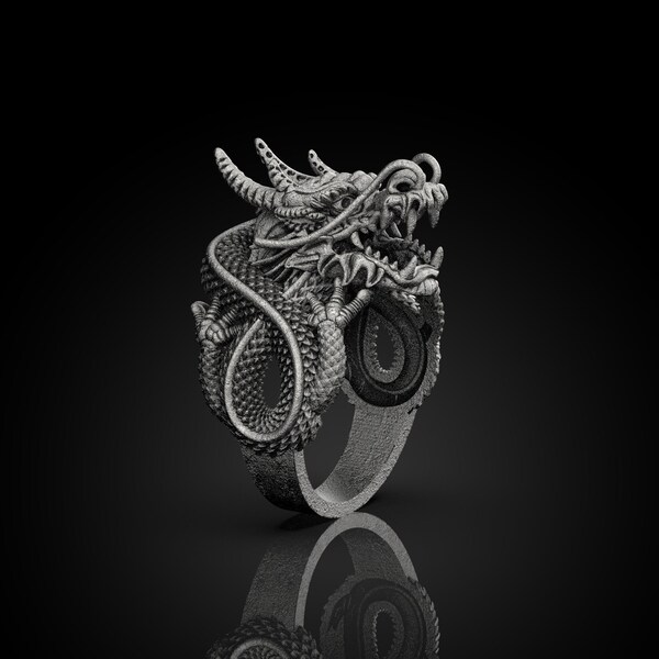 Mens Dragon Ring - Etsy