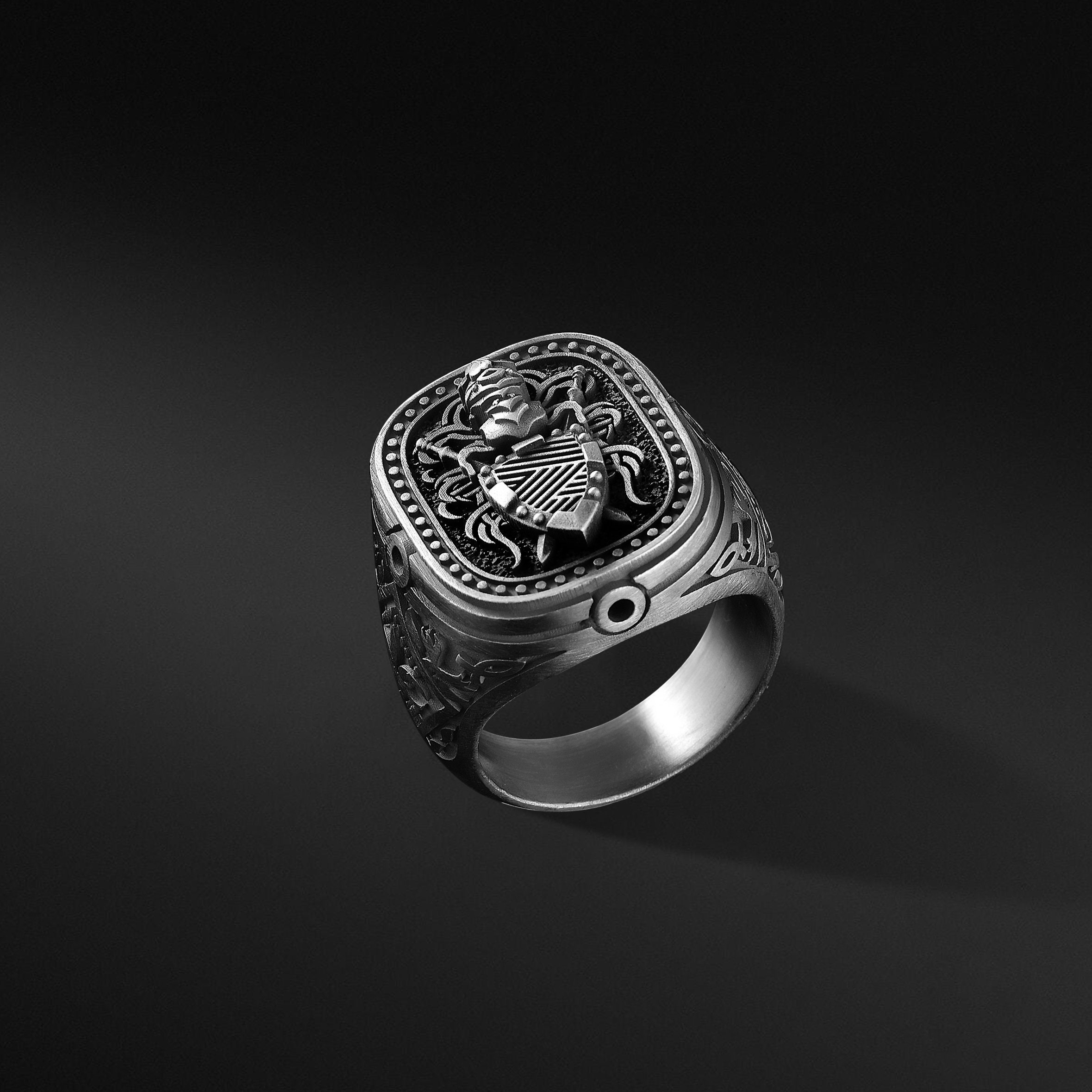 Custom Signet Ring Men Unique Signet Rings For Men Pinky | Etsy