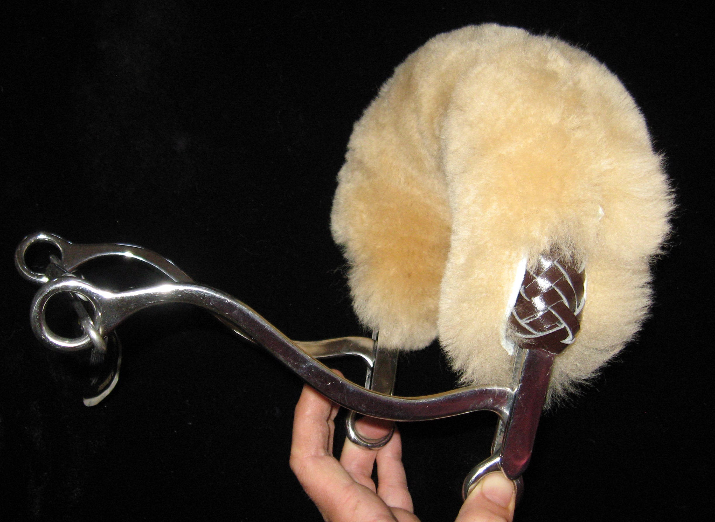 Just Merino Sheepskin Horse Bridle HACKAMORE Cover Made by JMS - Etsy
