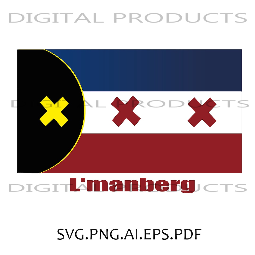 L'manberg Flag Pixel Vector: SVG, PNG, Ai, PDF, Eps (digital Download ...