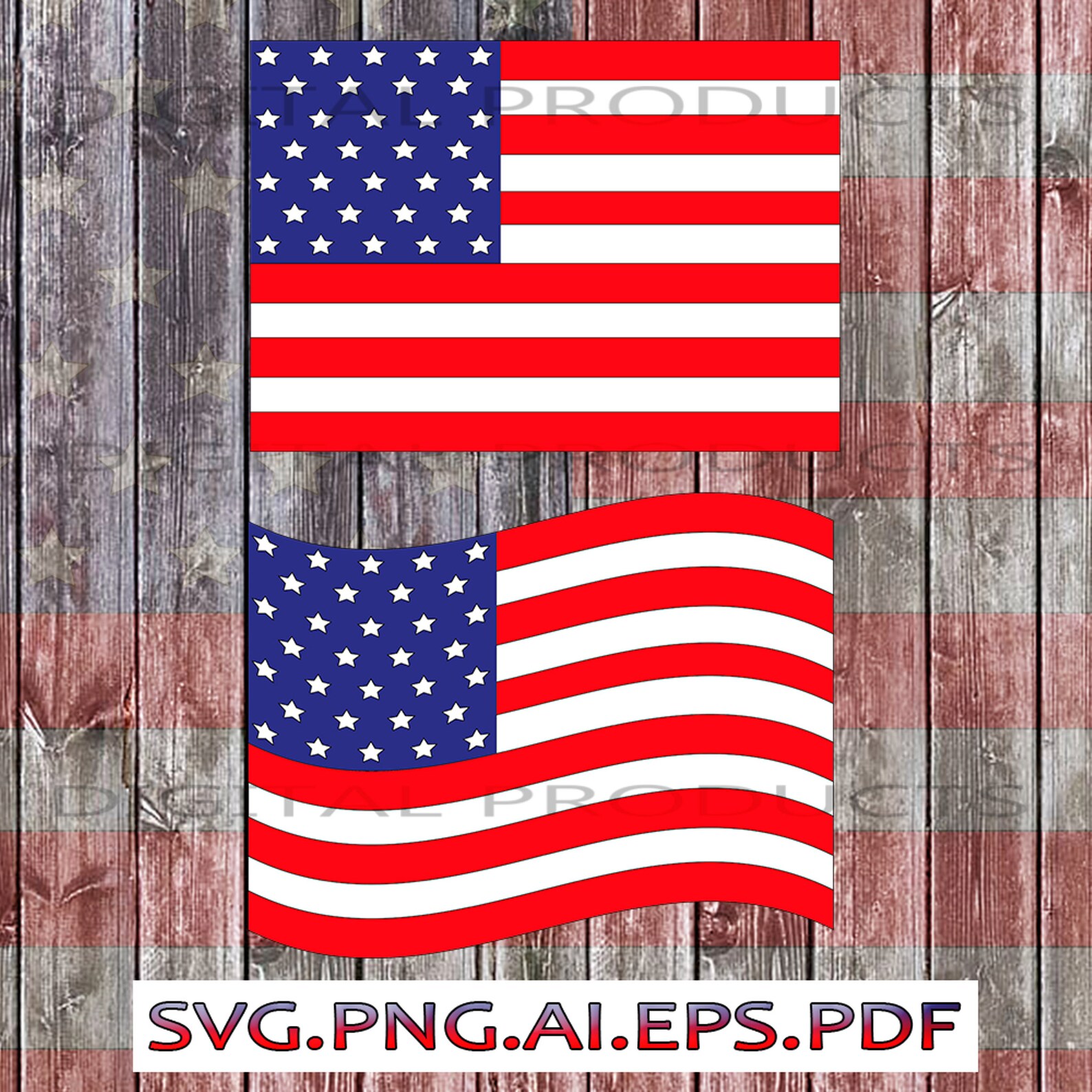 Drapeau américain SVGVector Flag USA PNGDrapeau à - Etsy France