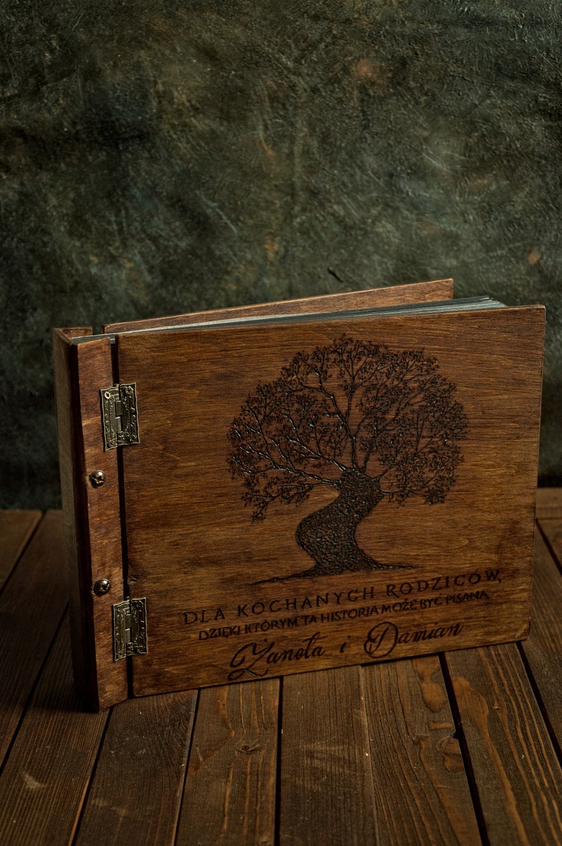 Wooden Photo Album With Tree, Personalized Photoalbum, Personalized ...