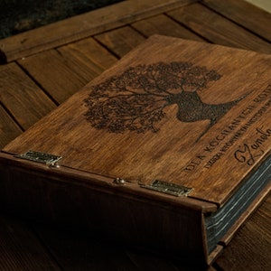 Wooden Photo Album With Tree, Personalized Photoalbum, Personalized ...