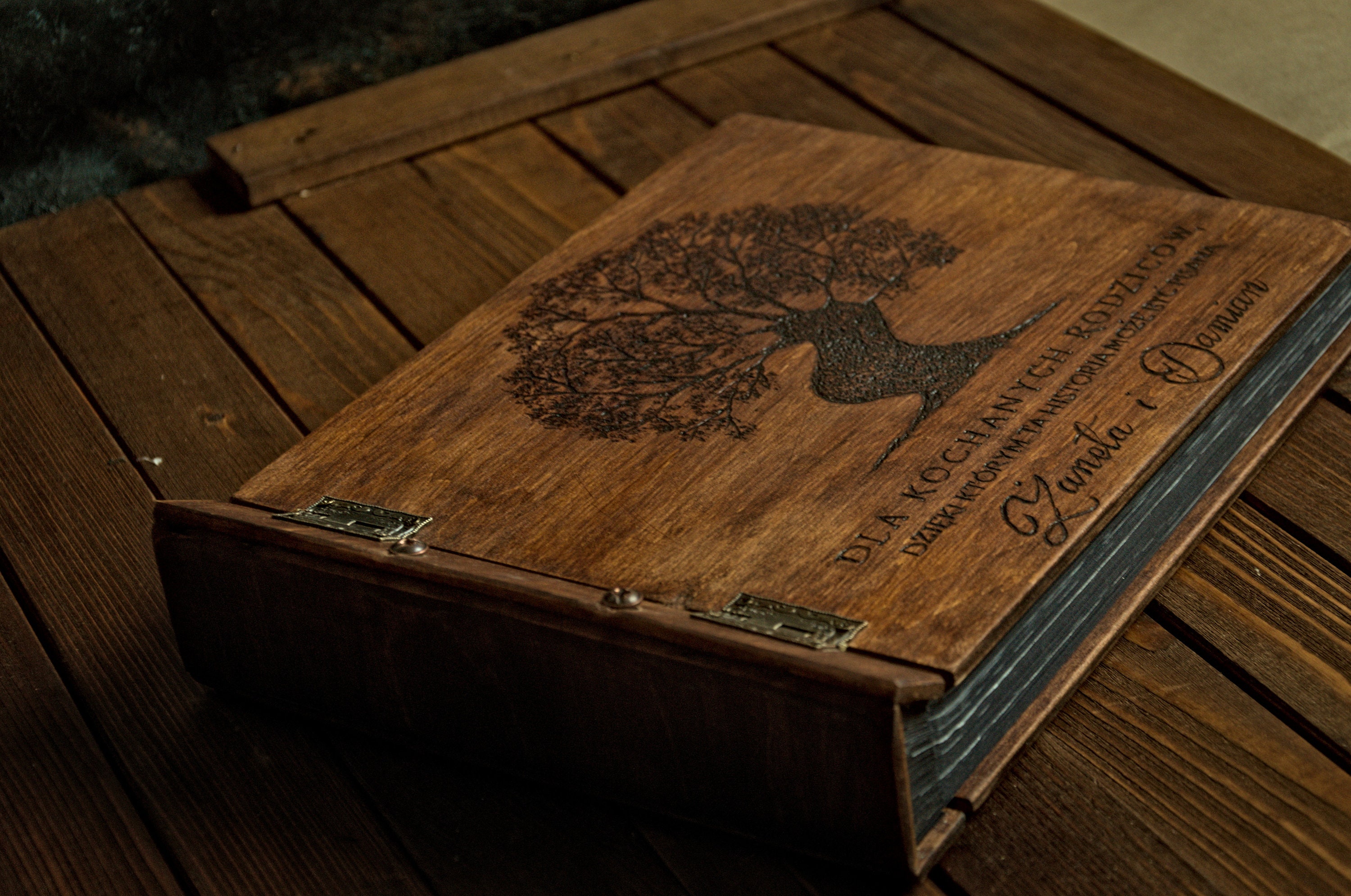 Wooden Photo Album With Tree, Personalized Photoalbum, Personalized ...