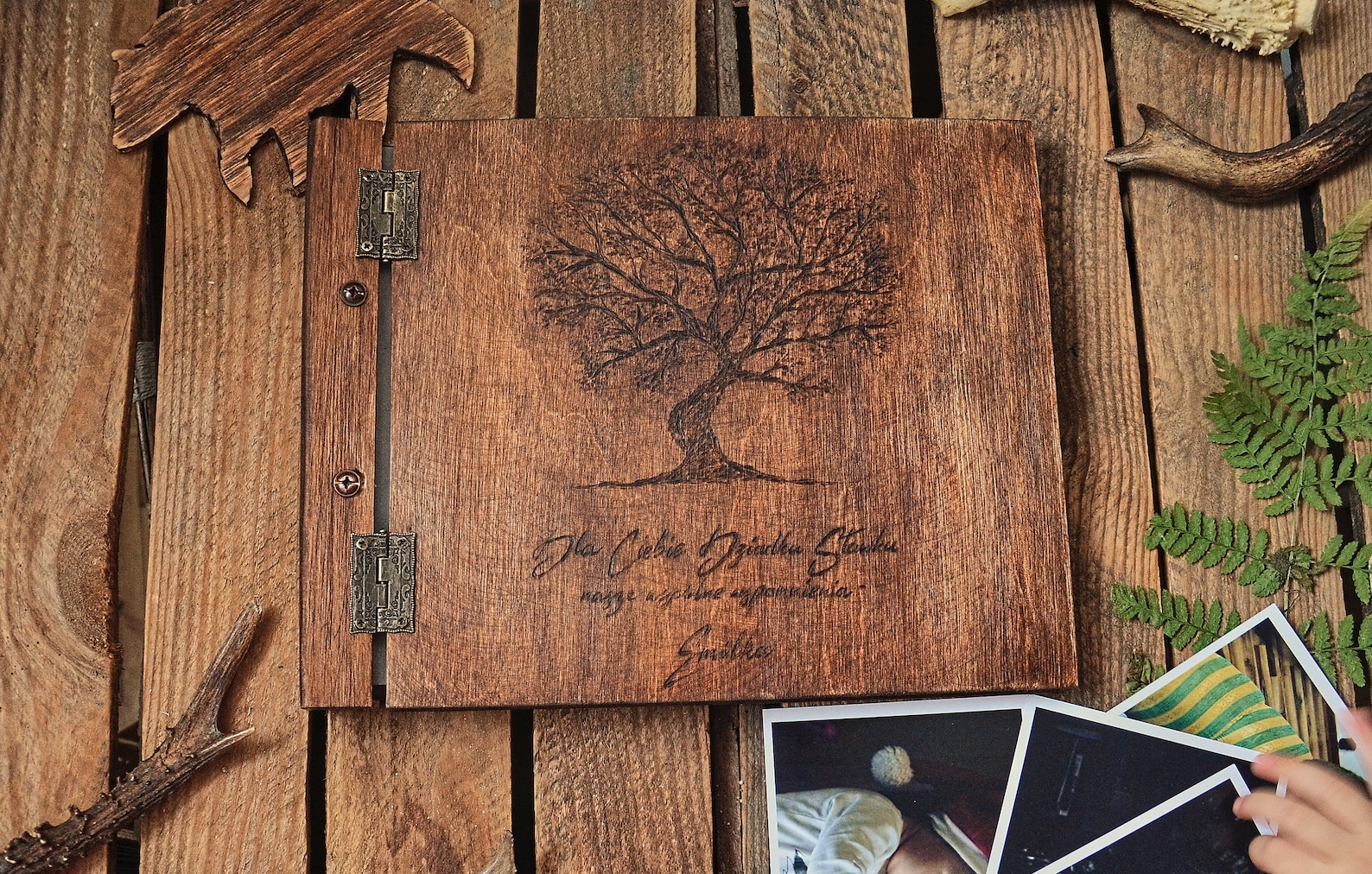 Wooden Photo Album With Tree, Personalized Photoalbum, Personalized ...