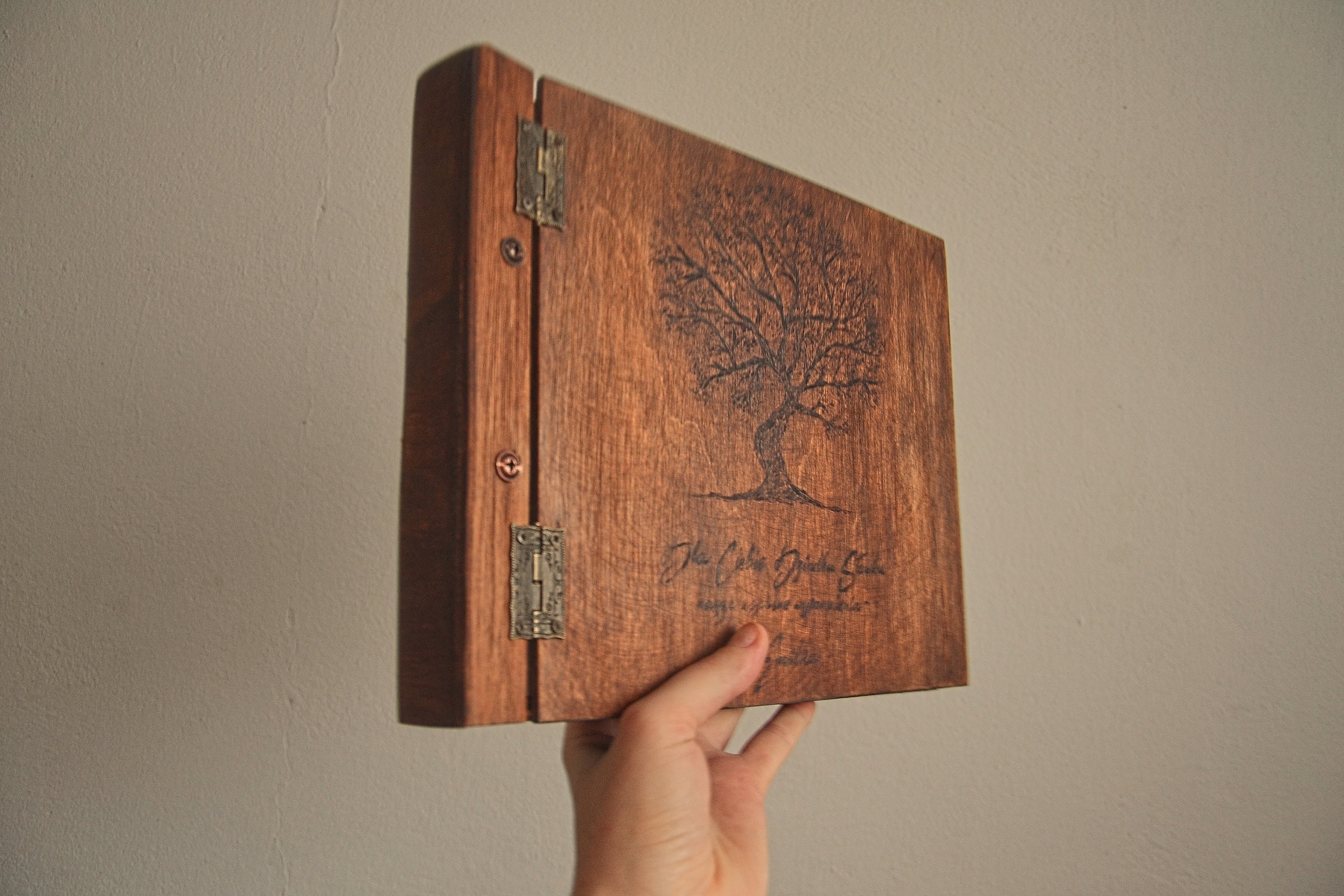 Wooden Photo Album With Tree, Personalized Photoalbum, Personalized ...