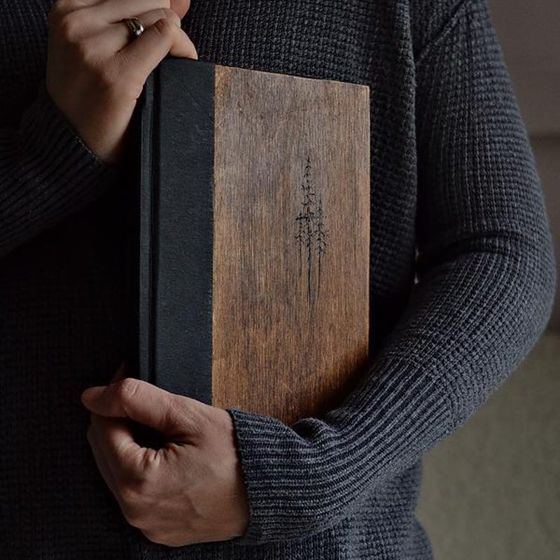 Wooden Notebook - Etsy