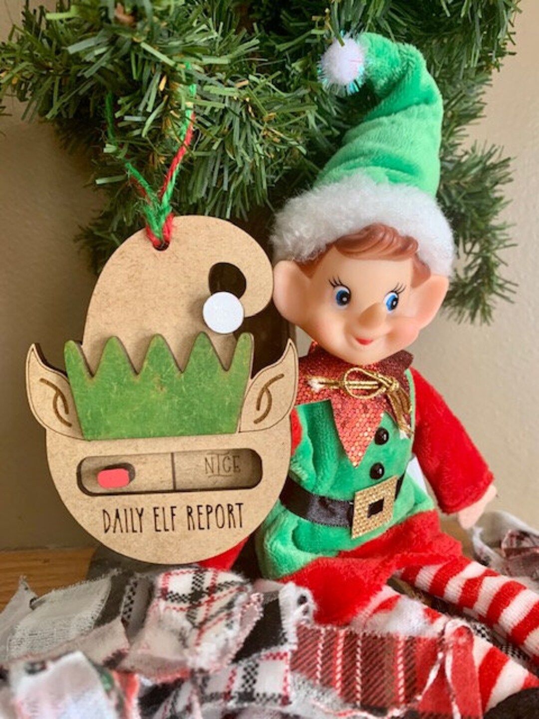 Personalized Elf Naughty and Nice Christmas Ornament, Report From Santa ...