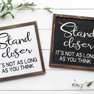 Stand Closer Bathroom Humor Sign, Funny Potty Humor, Restroom, Wooden ...
