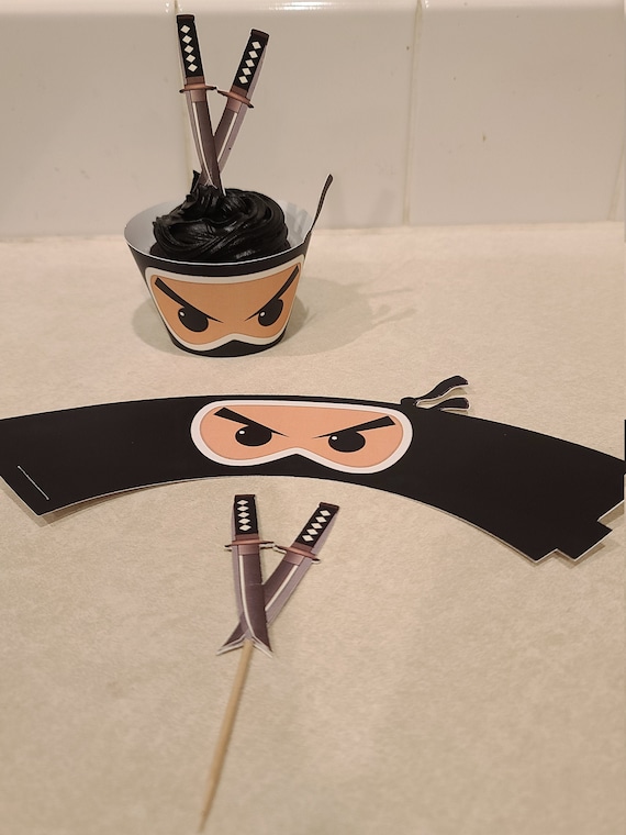 Ninja Cupcake Wrappers Ninja Ninja Cupcake Wrappers Ninja - Etsy