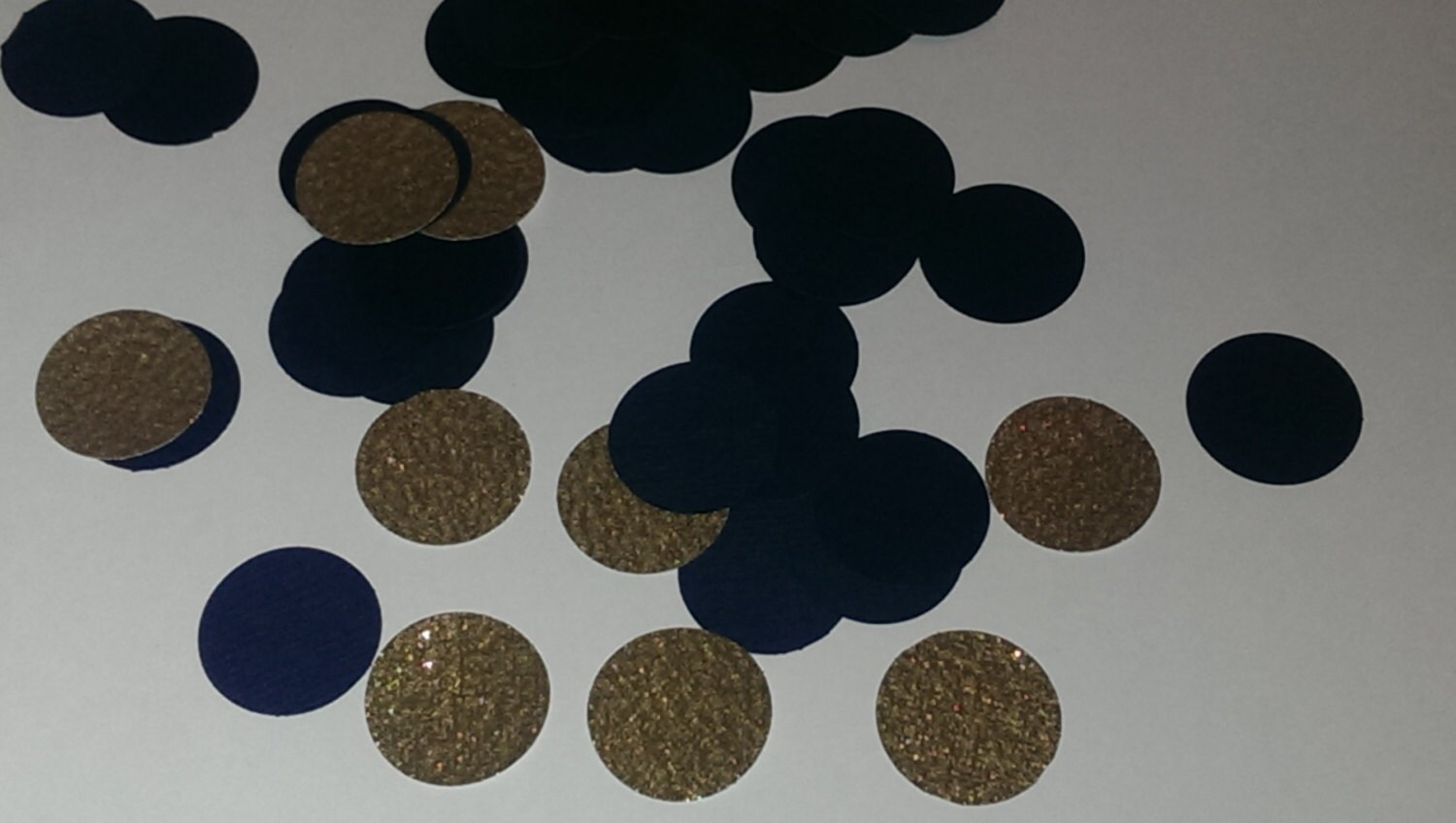 Navy and Gold Confetti Round Confetti Bridal Shower Decor - Etsy