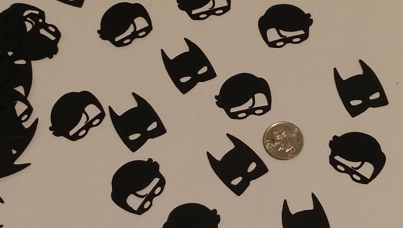 Black- Batman and Robin Confetti- Birthday- Party- Die Cut Confetti ...