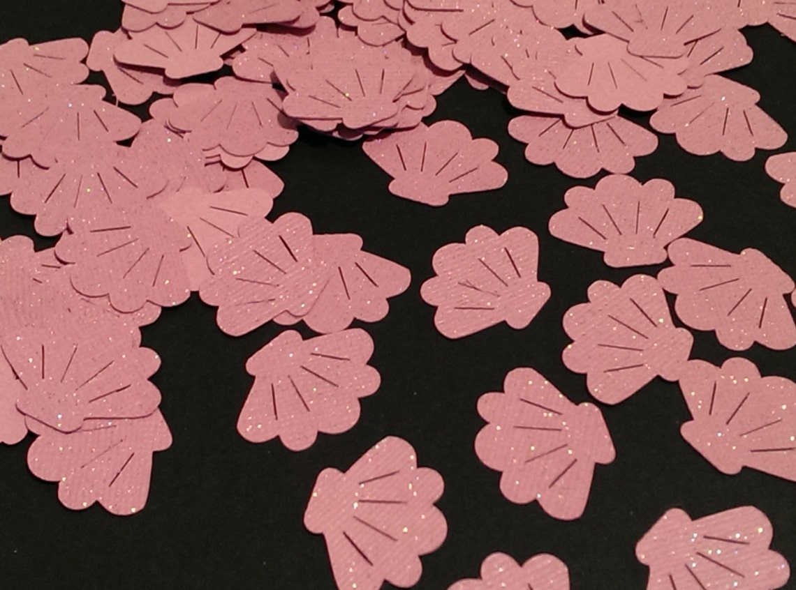 Shell Confetti Pink Shell Confetti Bridal Shower Decor | Etsy