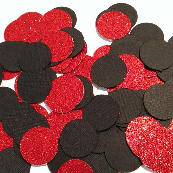 Black and Red Confetti - Etsy