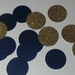 Navy and Gold Confetti Round Confetti Bridal Shower Decor - Etsy