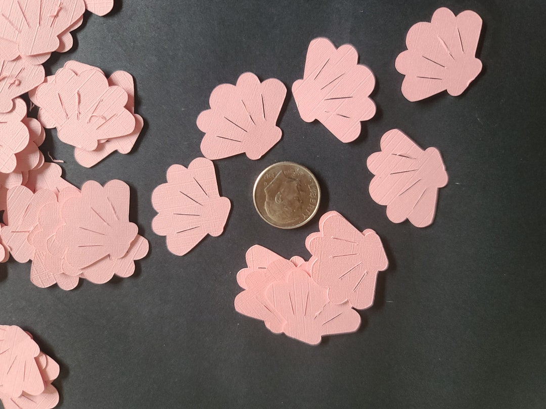 Shell Confetti- Pink Shell Confetti- Bridal Shower Decor- Baby Shower ...