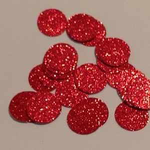 Red and Black Confetti- Round Confetti- Bridal Shower Decor- Red and ...