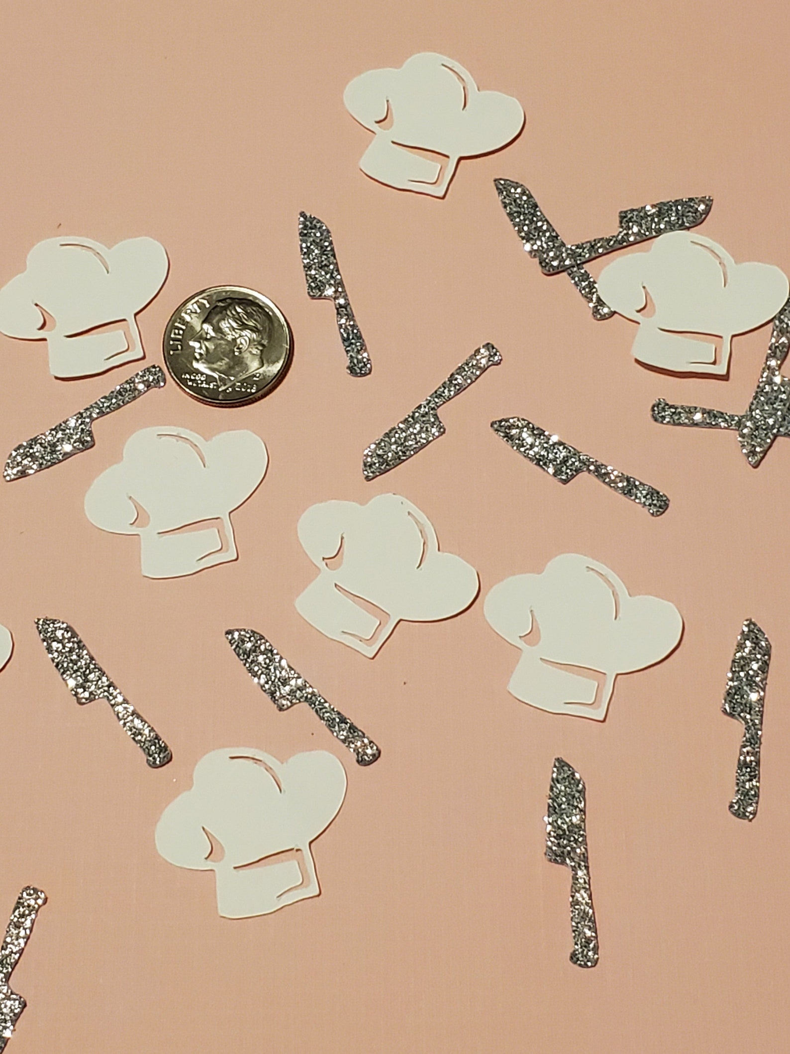 Chef Hats and Butcher Knife Confetti- Glitter Confetti- Baker Party ...