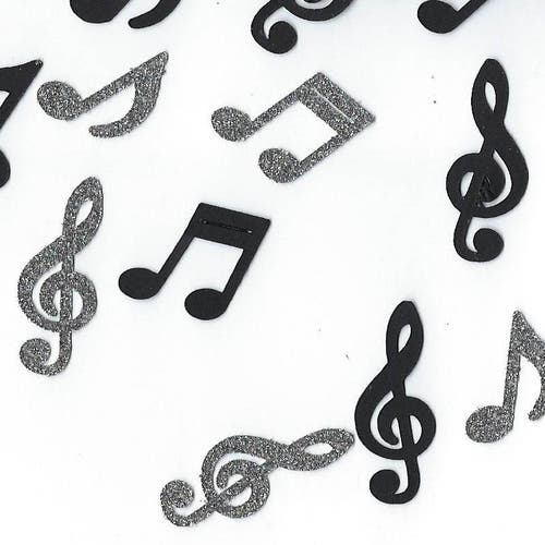 Gold Glitter Music Notes Confetti Birthday Party Die Cut - Etsy