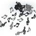 Music Notes- Black and Silver- Confetti- Birthday- Party- Die Cut ...