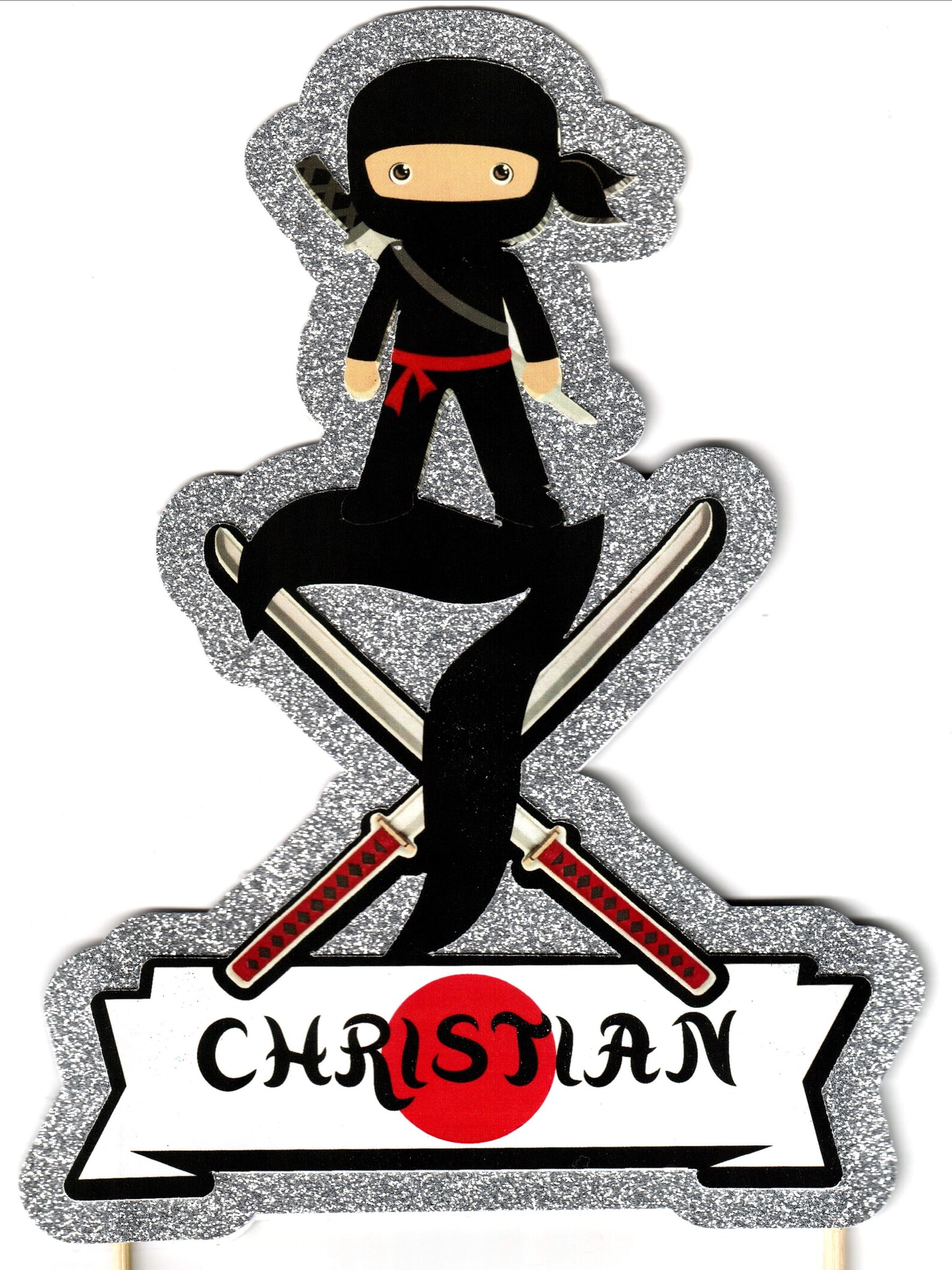 Ninja Cake Topper Ninja Ninja Custom Topper Ninja - Etsy