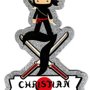 Ninja Cake Topper- Ninja, Ninja Custom Topper, Ninja Decoration ...