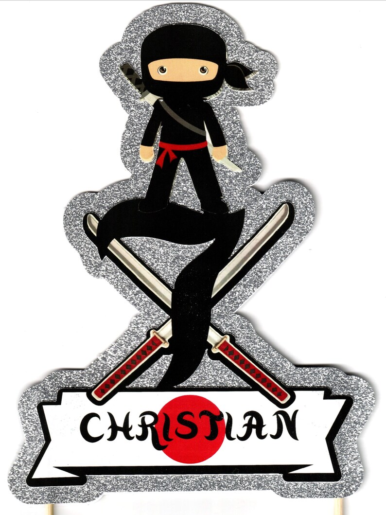 Ninja Cake Topper- Ninja, Ninja Custom Topper, Ninja Decoration ...
