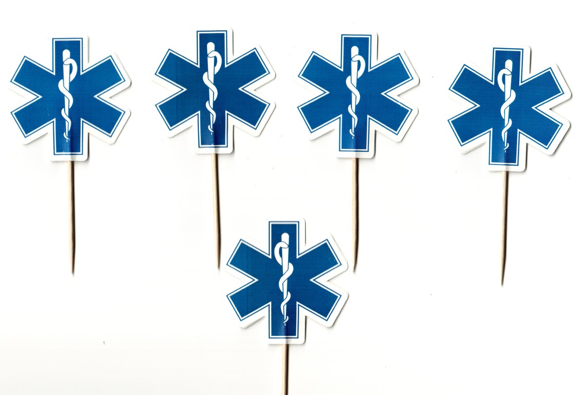 EMT Cupcake Toppers , First Responder, Paramedic, Medical Cupcake ...