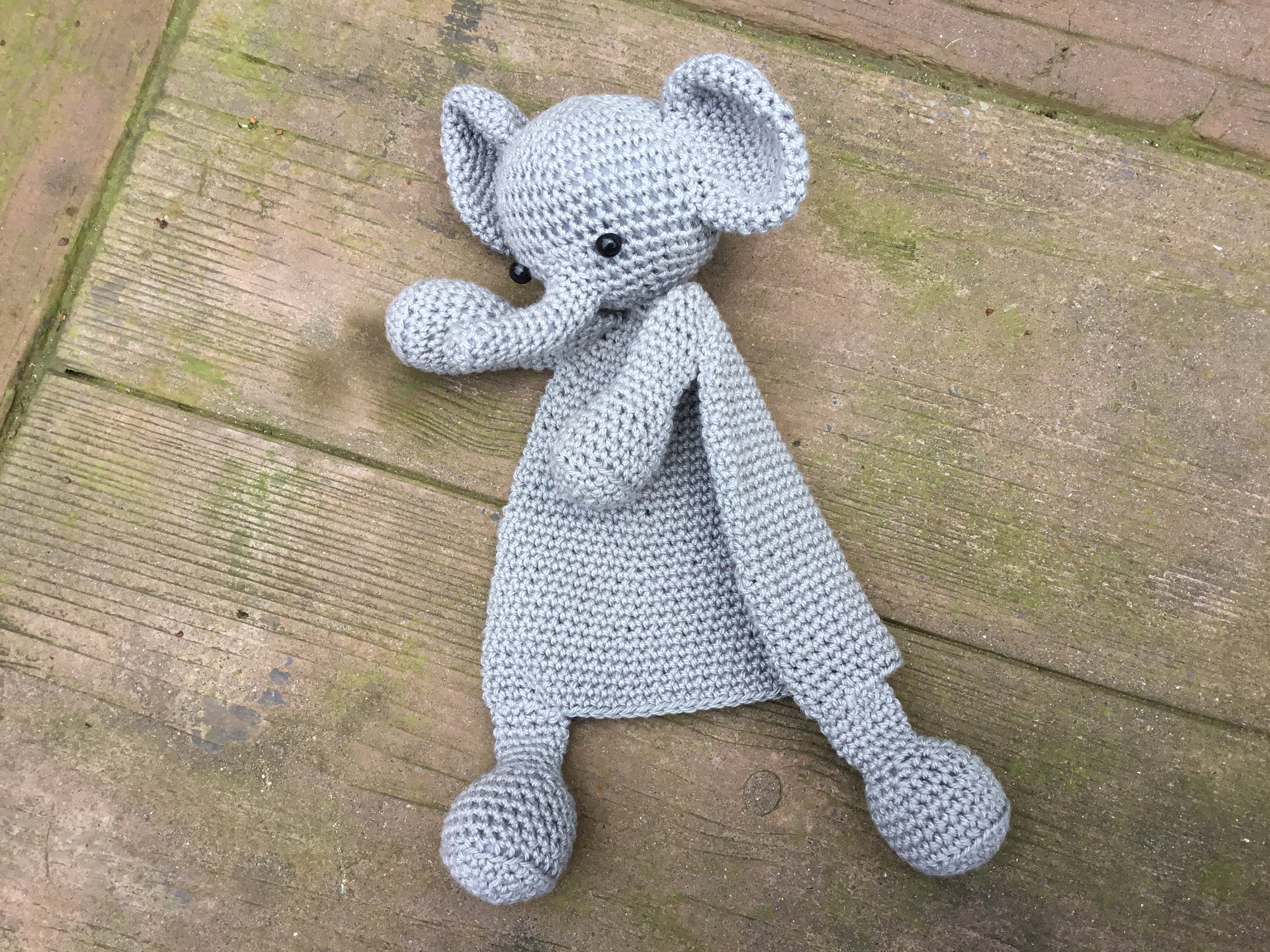 Elephant Security Blanket Crochet Baby Blanket Plush Pattern - Etsy Israel