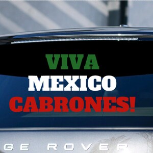 VIVA MEXICO CABRONES! Vinyl Decal, Mexican Waterproof Sticker, Car ...