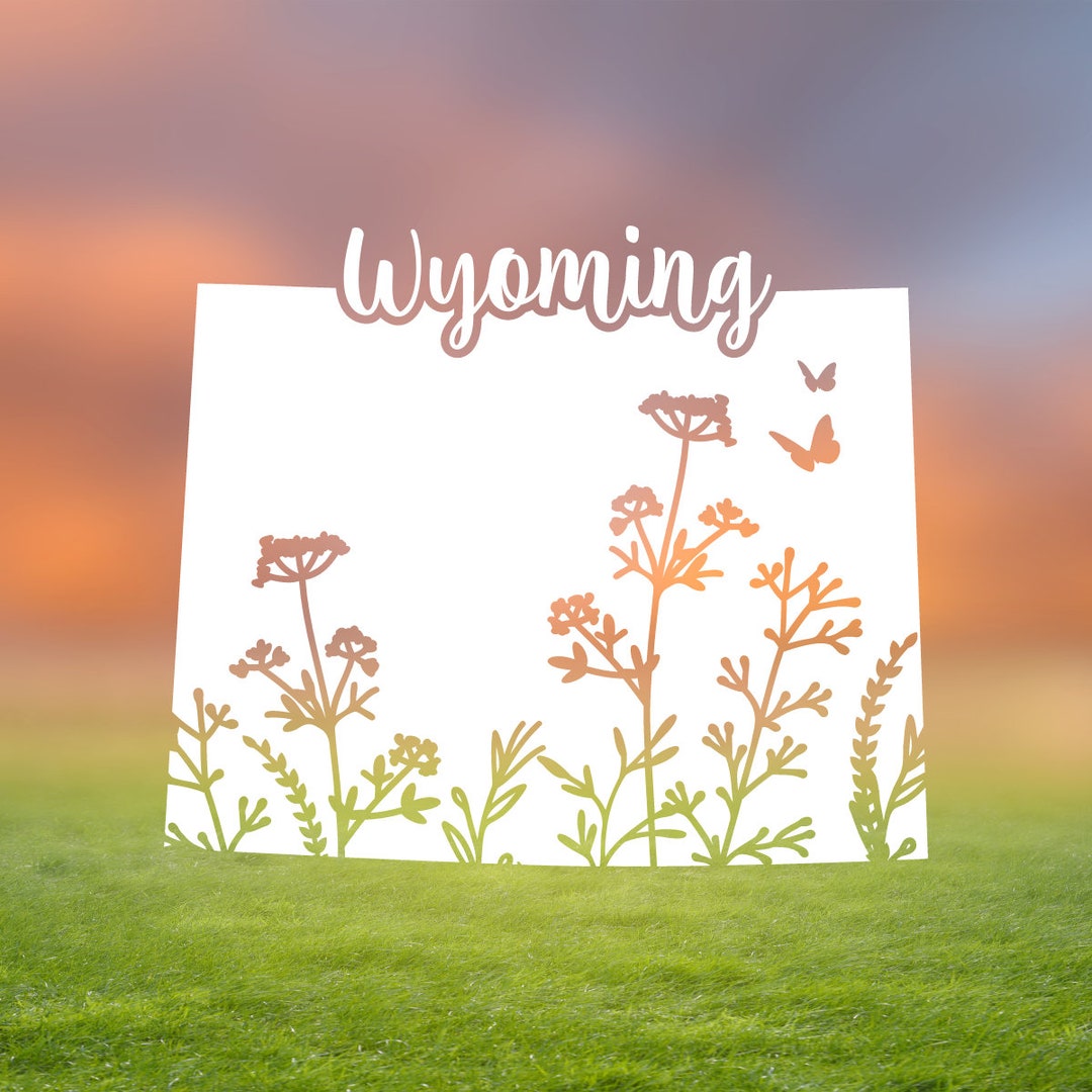 Wyoming Decal, WY State Vinyl Sticker, Waterproof Sticker, Car Decal ...