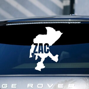 Zacatecas Mexico Vinyl Decal, ZAC Map Vinyl Sticker, Waterproof Vinyl ...
