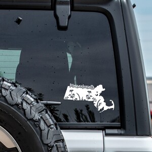 Massachusetts Decal, MA State Vinyl Sticker, Waterproof Sticker, Car ...