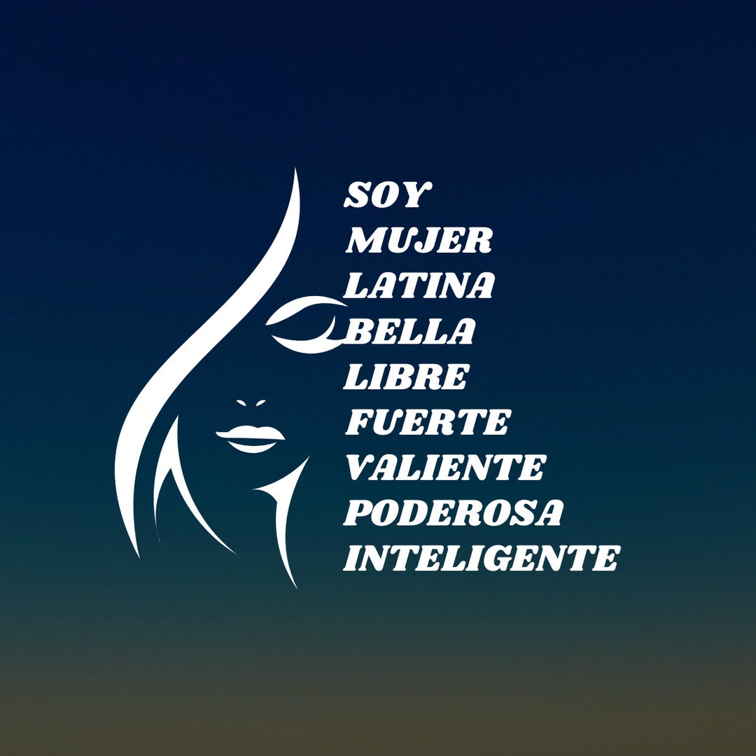 Mujer Latina Sticker, Spanish Word Vinyl Sticker, Waterproof Sticker ...