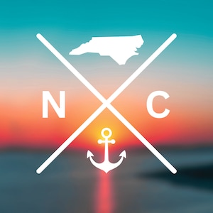 North Carolina Vinyl Decal, NC State Sticker, Waterproof Sticker, Car ...