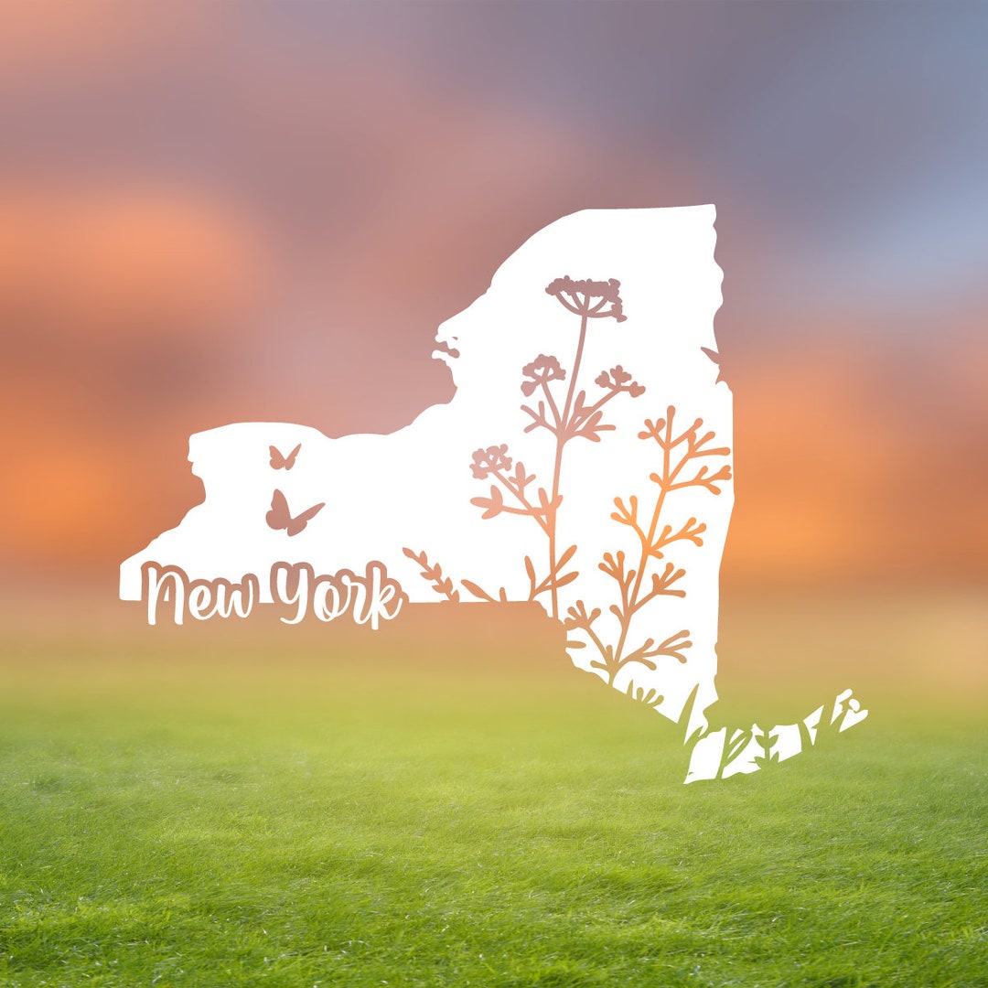 New York Decal, NY State Vinyl Sticker, Waterproof Sticker, Car Decal ...