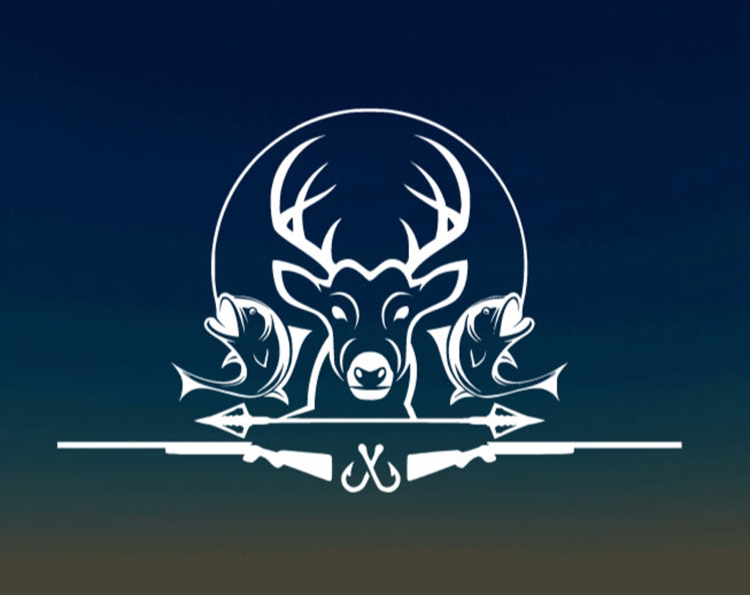 Hunting/fishing Vinyl Decal, Deer Hunting Vinyl Sticker, Waterproof ...